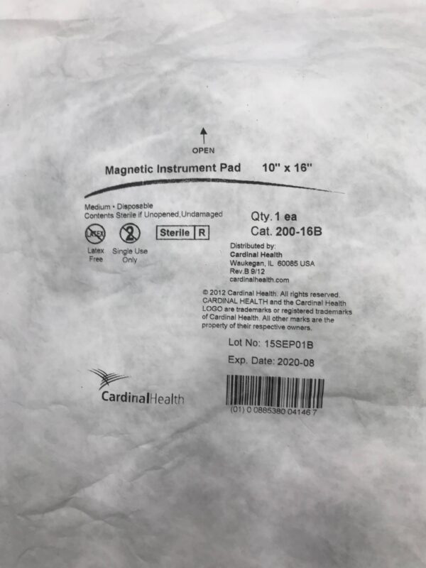 CARDINAL HEALTH 200-16B Magnetic Instrument Pad 10x16in (X) - GB TECH USA