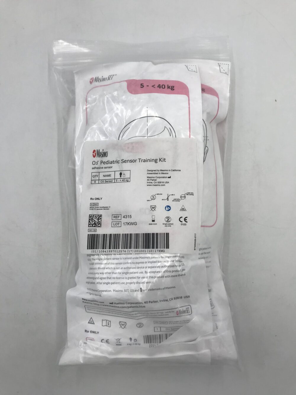 MASIMO 4315 O3 Pediatric Sensor Training Kit, Adhesive Sensor (6/Pkg)(X ...