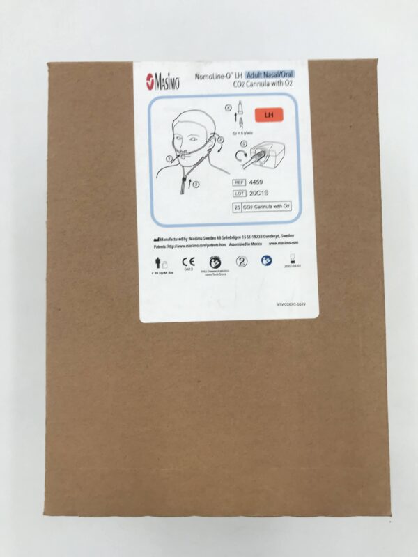 MASIMO 4459 NomoLine-O LH Adult Nasal/Oral CO2 Cannula w/O2 (25/Box)(X ...