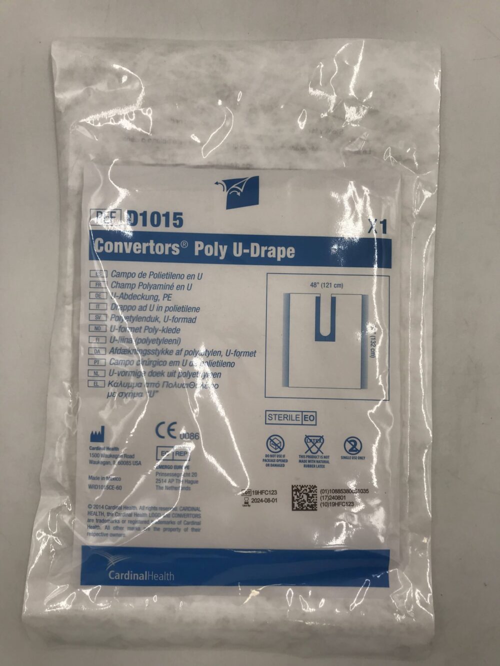 CARDINAL HEALTH D1015 Convertors Poly U-Drape 48in x 52in - GB TECH USA