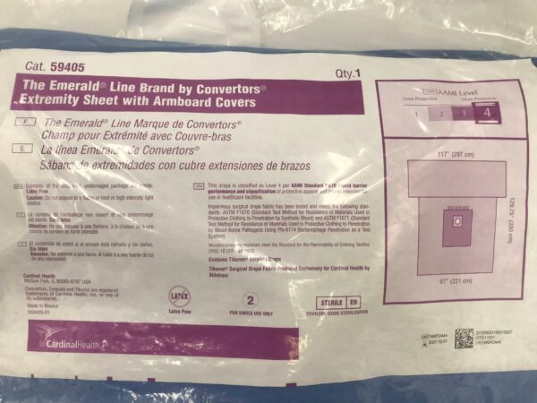 CARDINAL HEALTH 59405 The Emerald Line Brand by Convertors Extremity ...