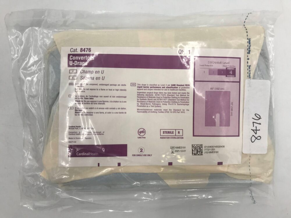 CARDINAL HEALTH 8476 Convertors U-Drape AAMI Level 4, 60x72in (X) - GB ...