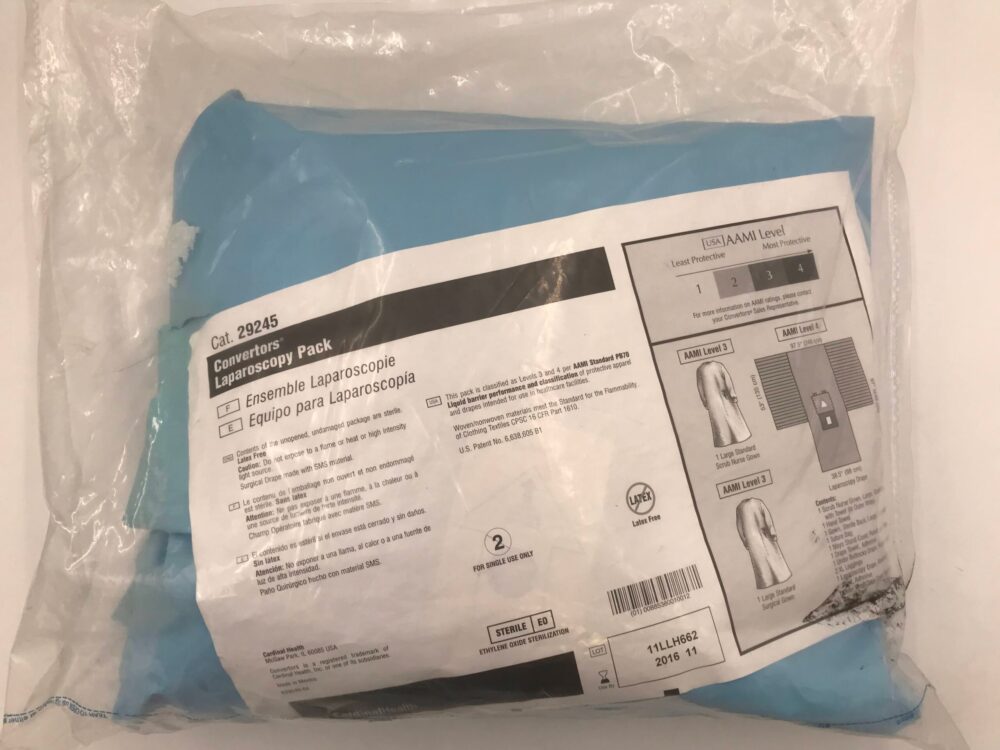 CARDINAL HEALTH 29245 Convertors Laparoscopy Pack 53" x 97.5" x 97" x ...