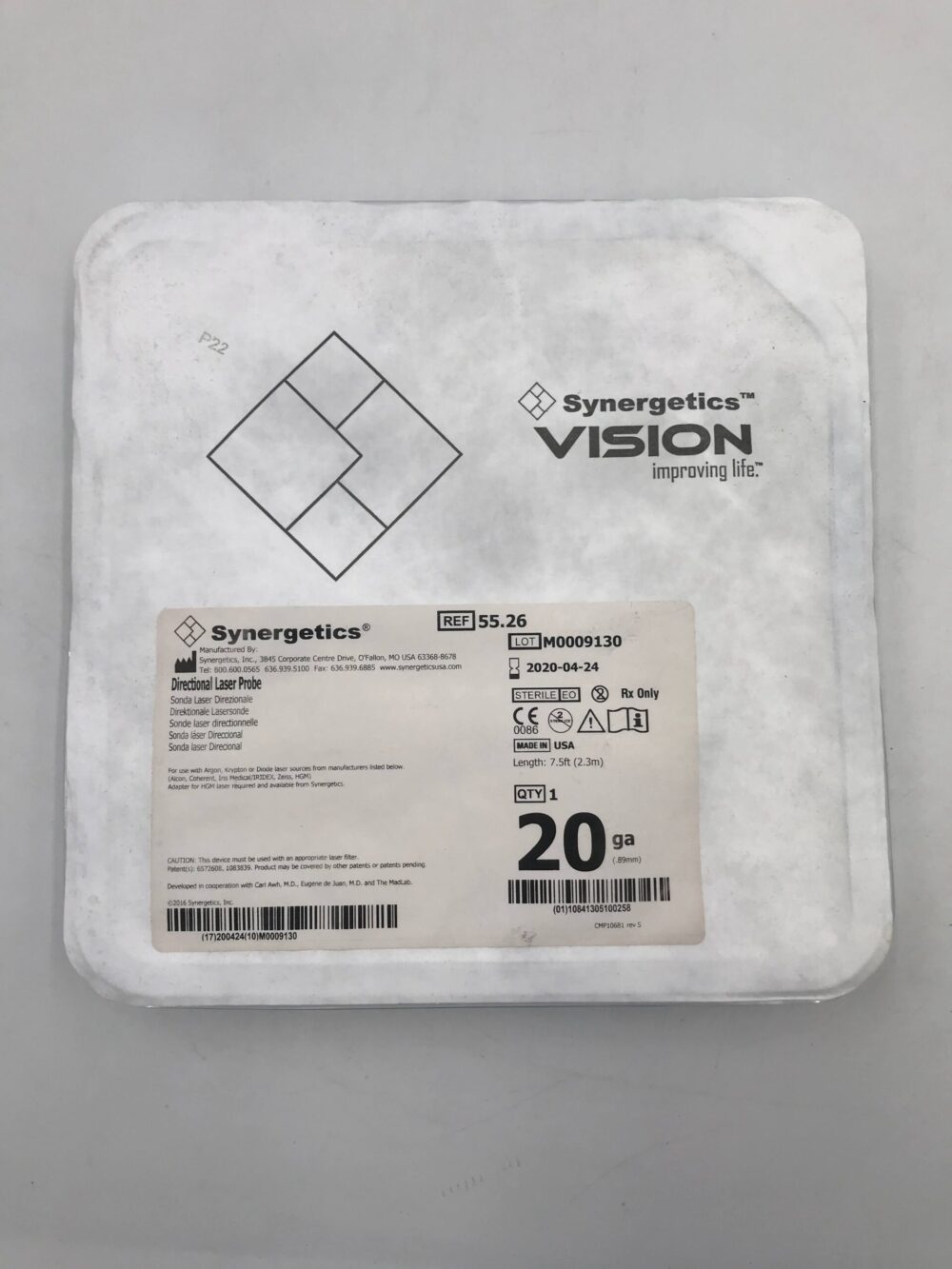 SYNERGETICS 55.26 Directional Laser Probe 20ga (X) - GB TECH USA