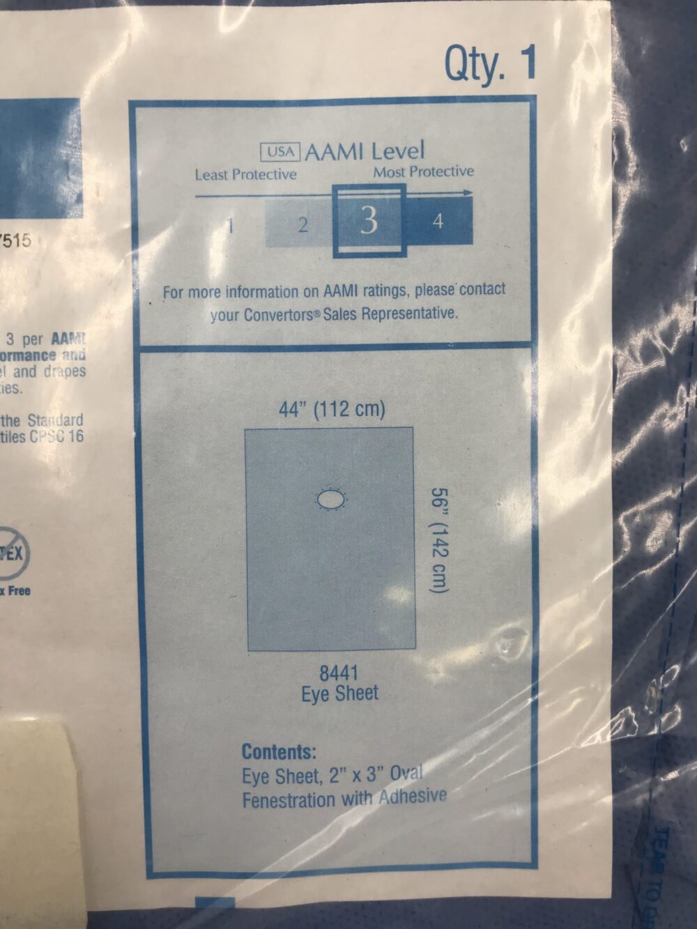 Cardinal Health 8441 Eyescape By Convertors Eye Sheet 44"x 56" (2" x 3 ...