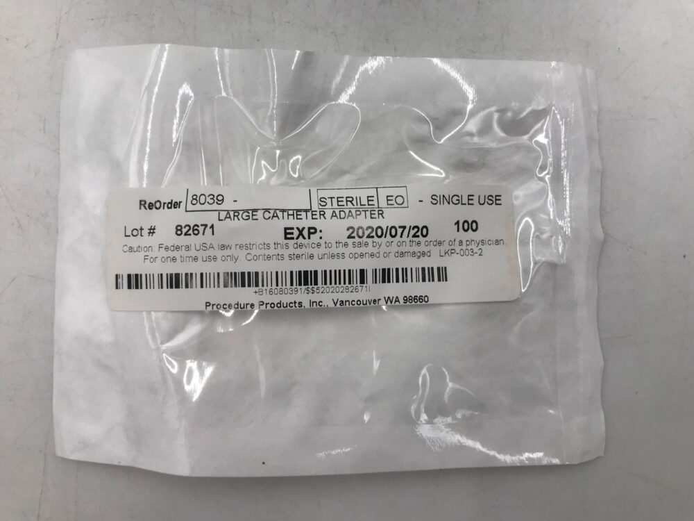 PROCEDURE PRODUCTS 8039 Large Catheter Adapter (X) - GB TECH USA