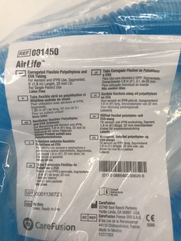 CareFusion 001450 AirLife Corrugated Flexible Polyethylene and EVA ...