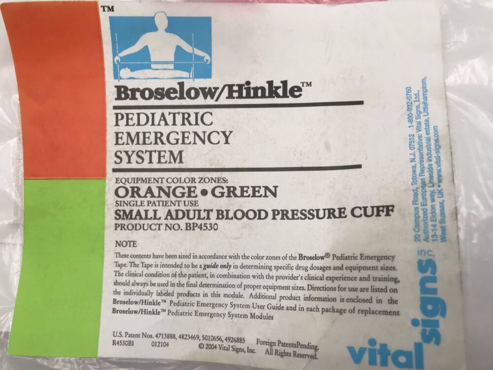 Vital Signs BP4530 Broselow/Hinkle Pediatric Emergency System Small ...