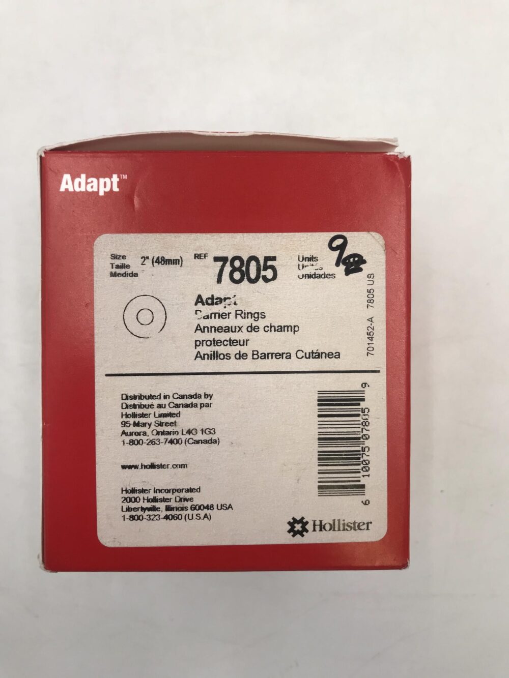 Hollister 7805 Adapt Barrier Rings 2" (9/Box) (X) - GB TECH USA