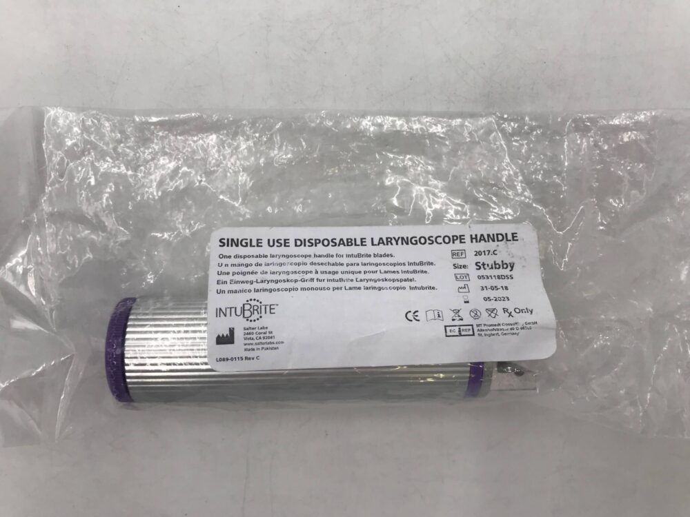 Salter Labs 2017.C IntuBrite Single Use Disposable Laryngoscope Handle ...