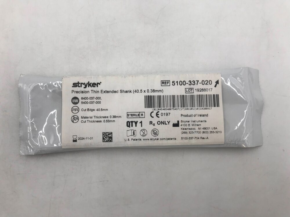 STRYKER 5100-337-020 Precision Thin Extended Shank 40.5x0.38mm(X) - GB ...