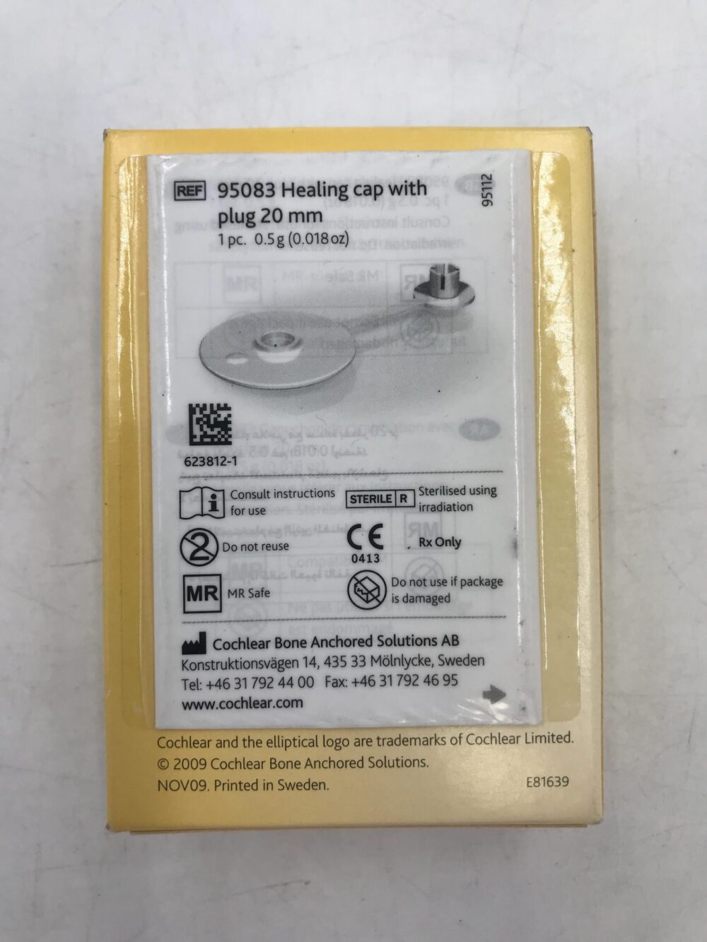 Cochlear 95083 Healing Cap with Plug 20mm (X) - GB TECH USA