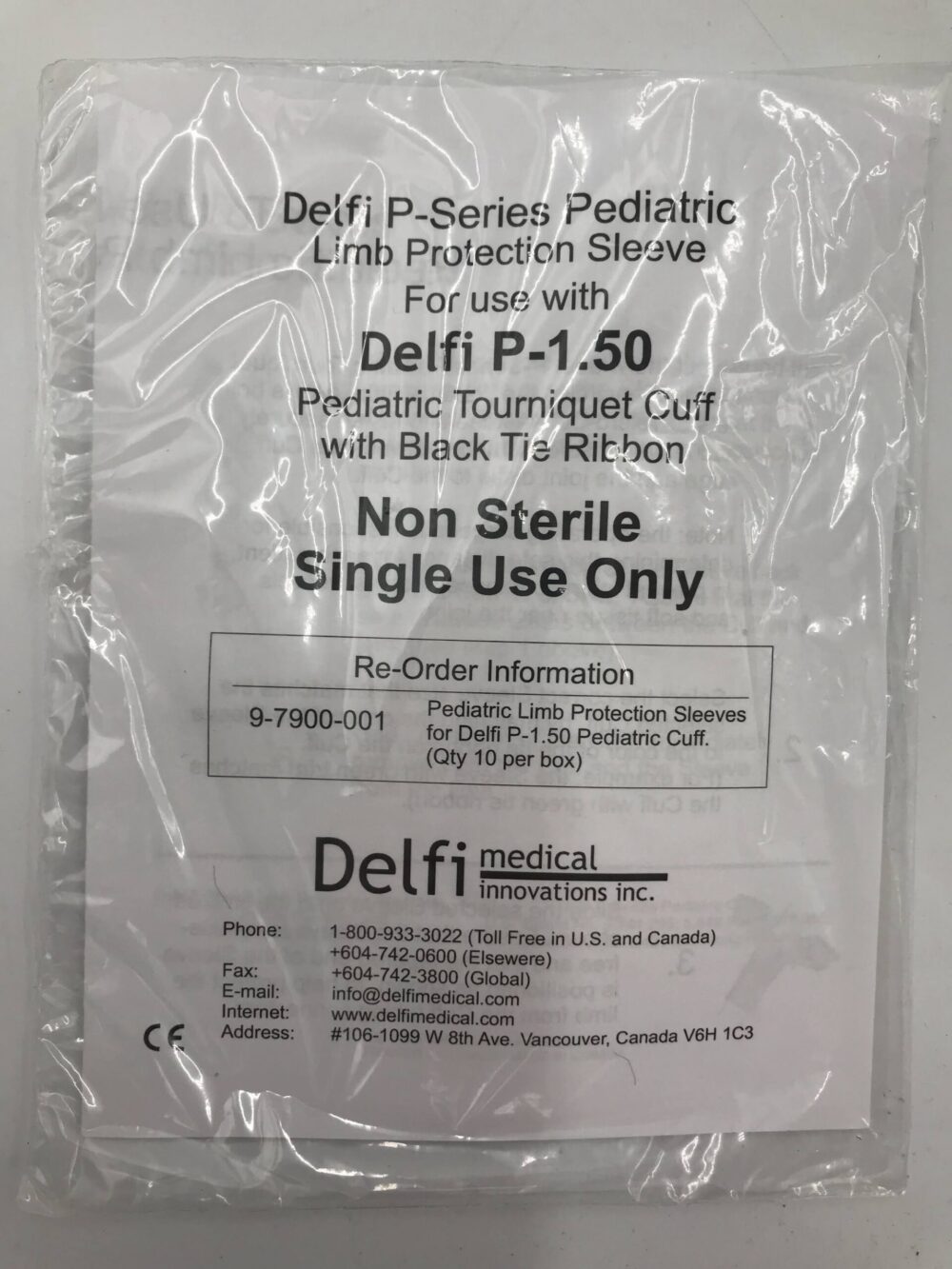 Delfi Medical 9-7900-001 Pediatric Limb Protection Sleeves for Delfi P ...