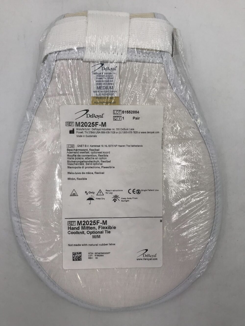 DeRoyal M2025F-M Hand Mitten Flexible CoolKnit Optional Tie M/M Medium - GB TECH USA