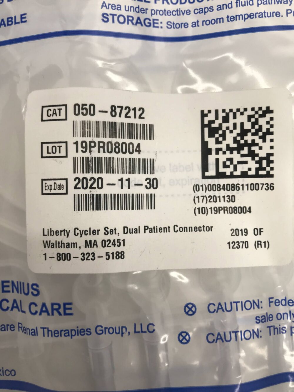 Fresenius Medical Care 050-87212 Liberty Cycler Set Dual Patient ...