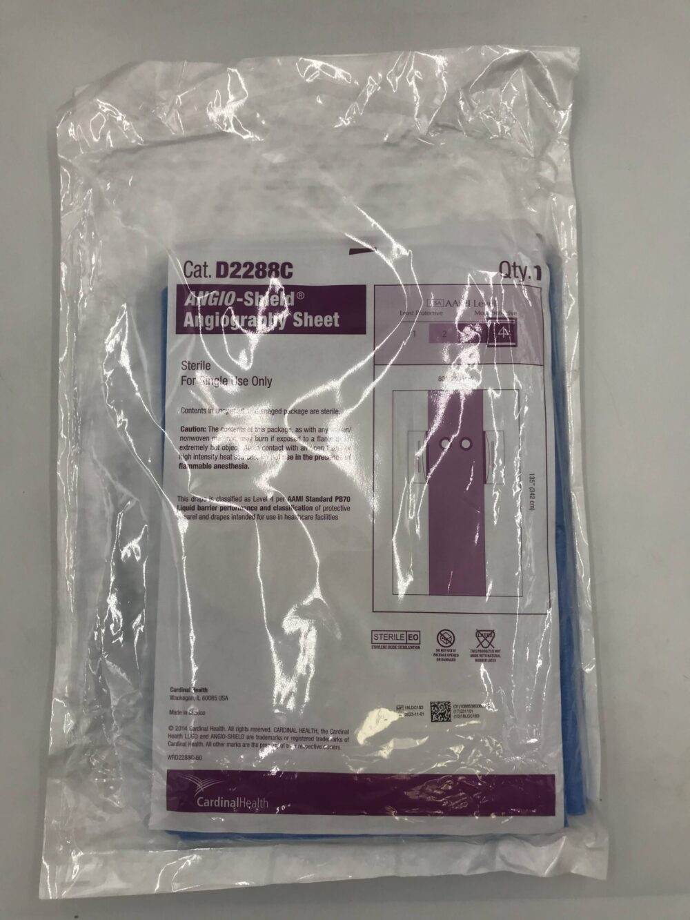 CARDINAL HEALTH D2288C Angio-Shield Angiography Sheet AAMI Level 4 ...