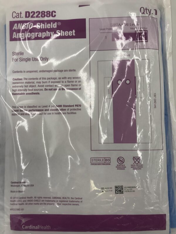 CARDINAL HEALTH D2288C Angio-Shield Angiography Sheet AAMI Level 4 ...