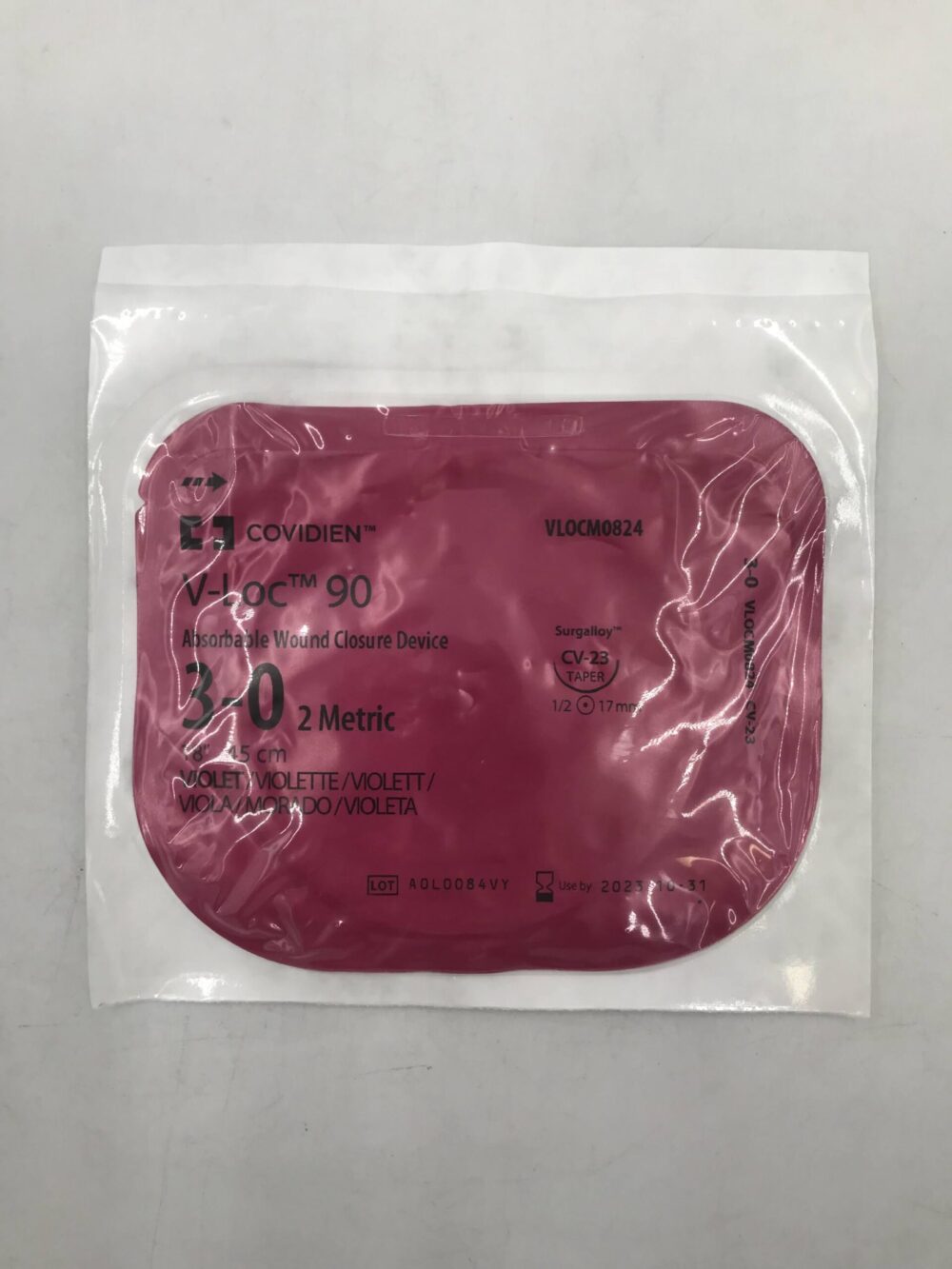 COVIDIEN VLOCM0824 V-Loc 90 Absorbable Wound Closure Device 3-0, 18in(X ...
