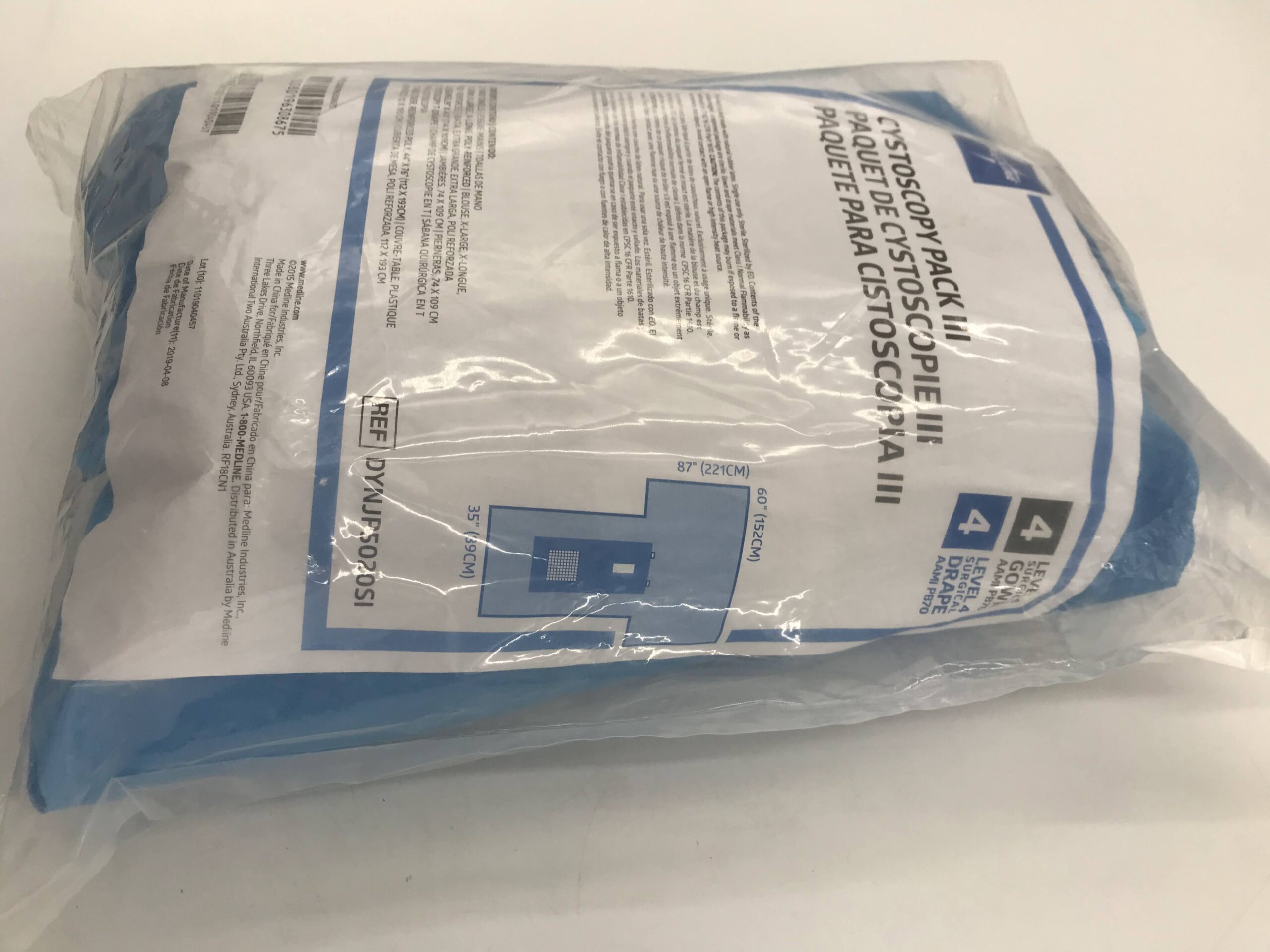 MEDLINE DYNJP5020SI Cystoscopy Pack III Level 4, 87" x 60"x 35" - GB ...