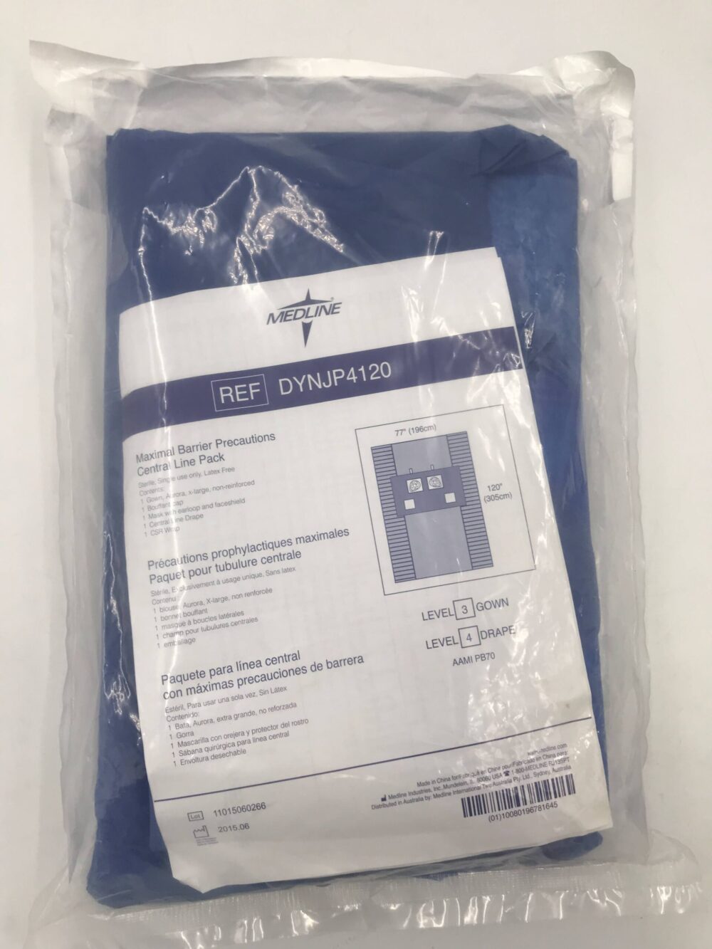 MEDLINE DYNJP4120 Maximal Barrier Precautions Central Line Pack Level 3 ...