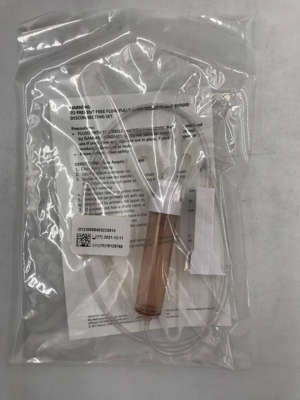 BD MS3500-15 Secondary Set Vented/Nonvented Hanger ≈13ml ≈93cm (36in ...