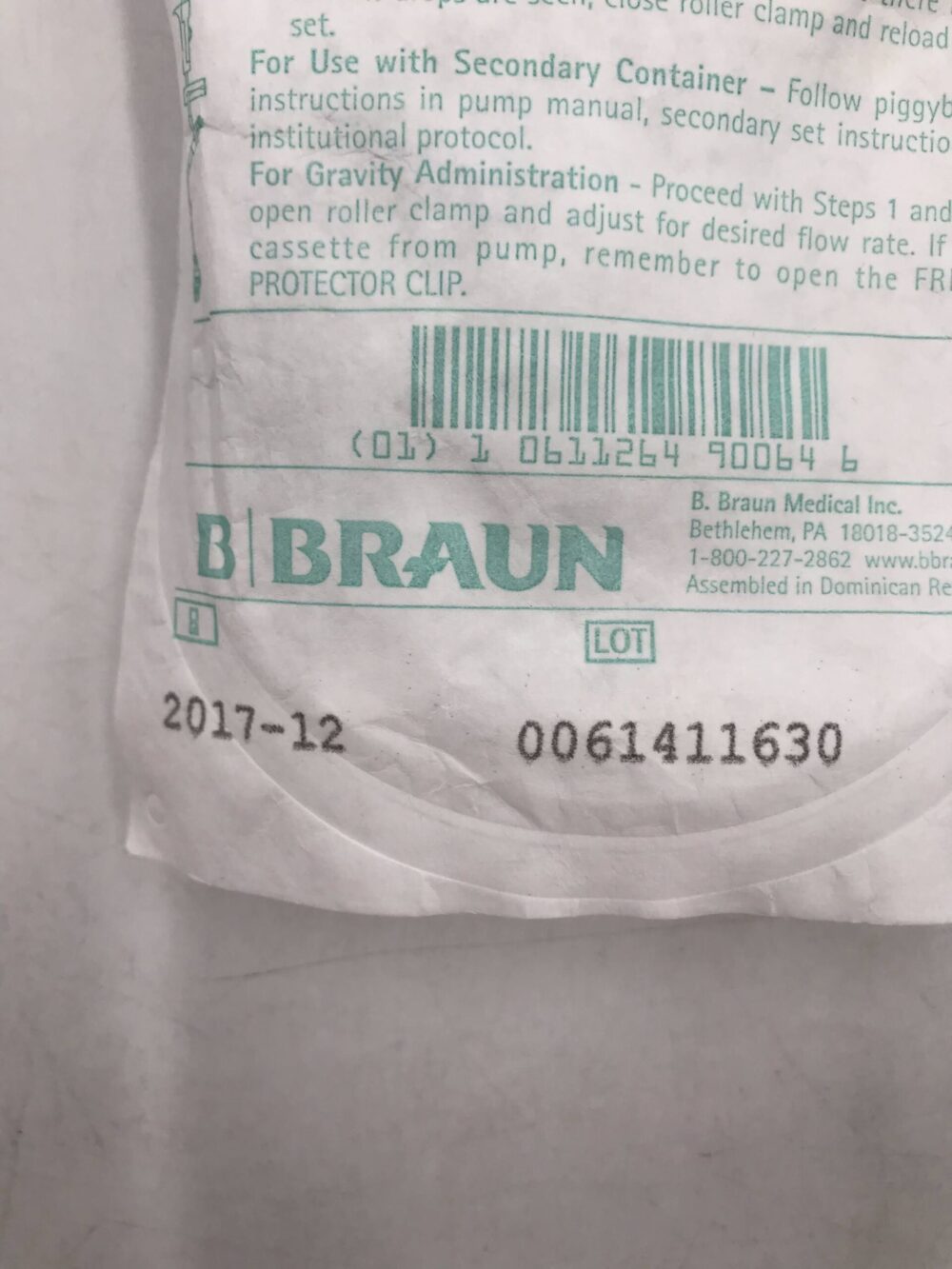 Braun US3130 Ultrasite IV Set for Outlook Safety Infusion System 15 ...