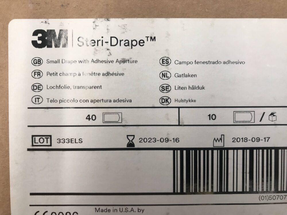 3M 1020 Steri-Drape Small Drape with Adhesive Aperture (4/Box/Case) (X ...
