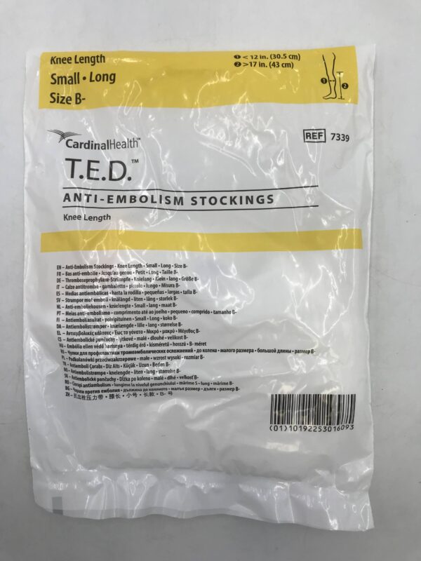 Cardinal Health 7339 T.E.D. Anti-Embolism Stockings Knee Length Small ...