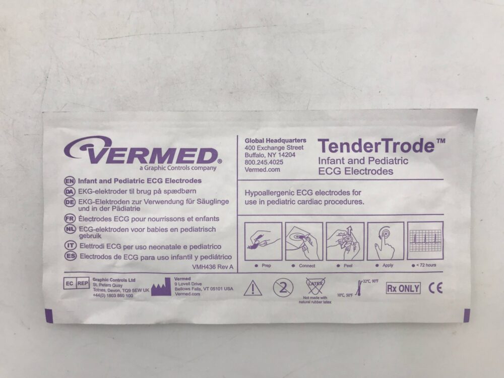 Graphic Controls A10001 Vermed TenderTrode Infant and Pediatric ECG ...