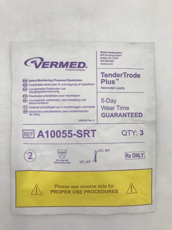 Vermed A10055-SRT TenderTrode Plus Infant Monitoring Prewired ...