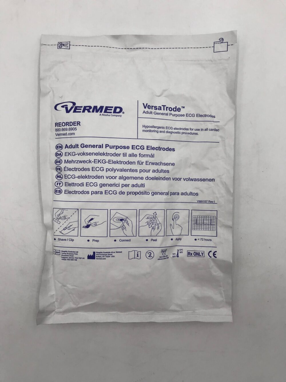 Vermed 800.669.6905 VersaTrode Adult General Purpose ECG Electrodes (60 ...