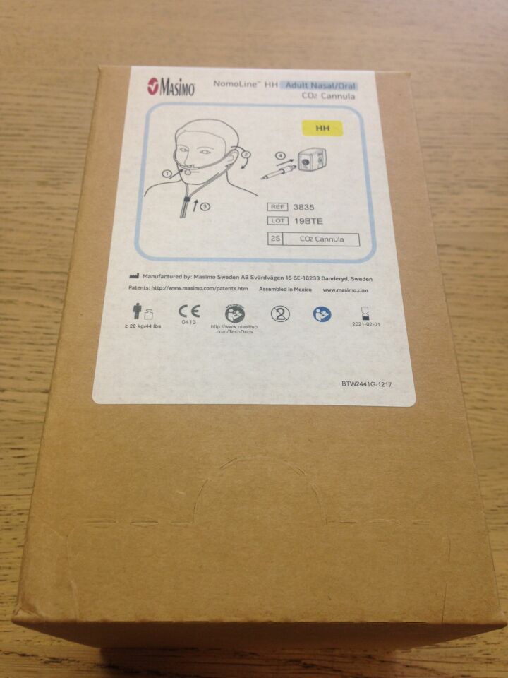 MASIMO 3835 Nomoline HH Adult Nasal/Oral Co2 Cannula (25/Box)(X) - GB ...