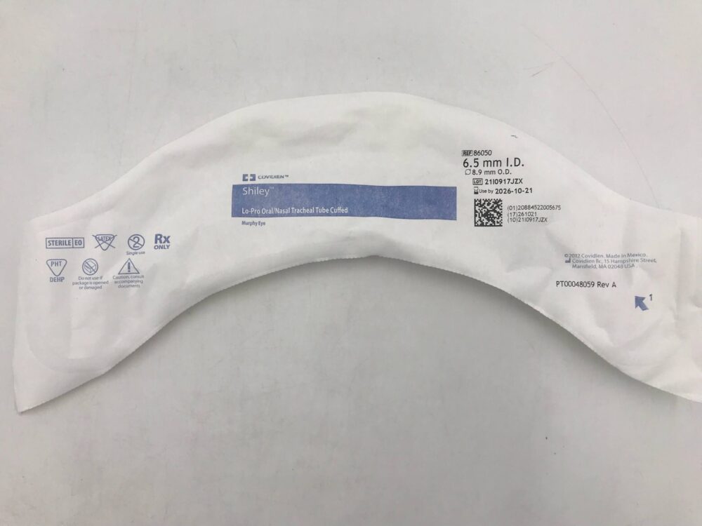 Covidien 86050 Shiley Lo-Pro Oral/Nasal Tracheal Tube Cuffed Murphy Eye ...