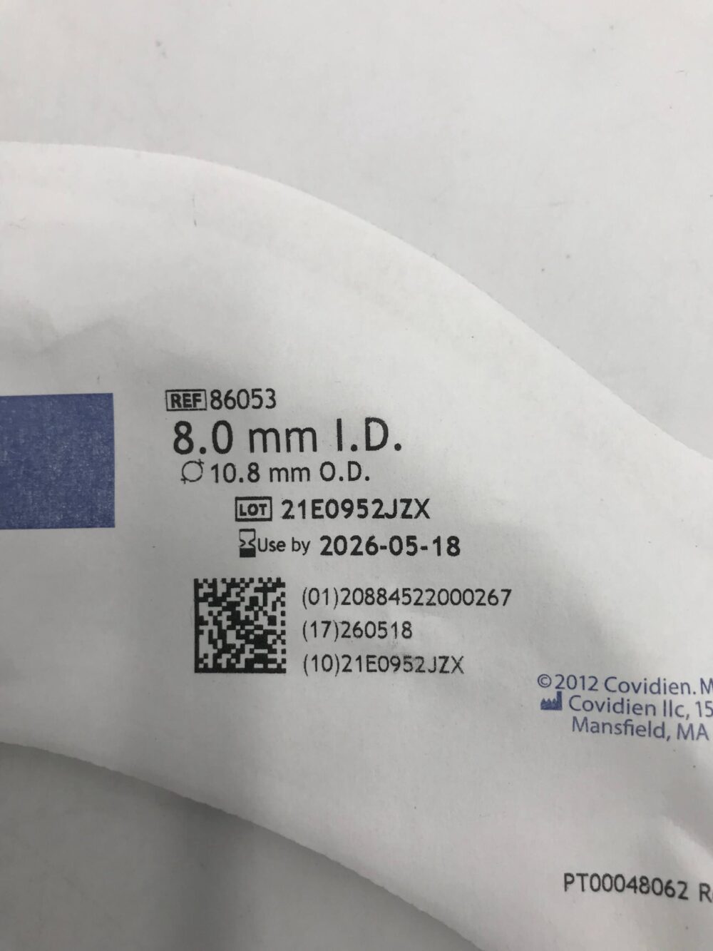 Covidien 86053 Shiley Lo-Pro Oral/Nasal Tracheal Tube Cuffed Murphy Eye ...