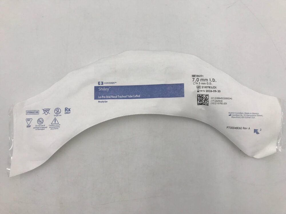 Covidien 86051 Shiley Lo-Pro Oral/Nasal Tracheal Tube Cuffed Murphy Eye ...