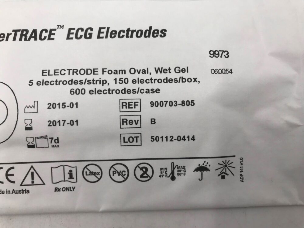 LEONHARD/GE Healthcare 900703-805 SilverTRACE ECG Electrode Foam Oval ...