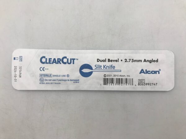 ALCON 8065992747 ClearCut Dual Bevel Slit Knife 2.75mm Angled – GB TECH USA