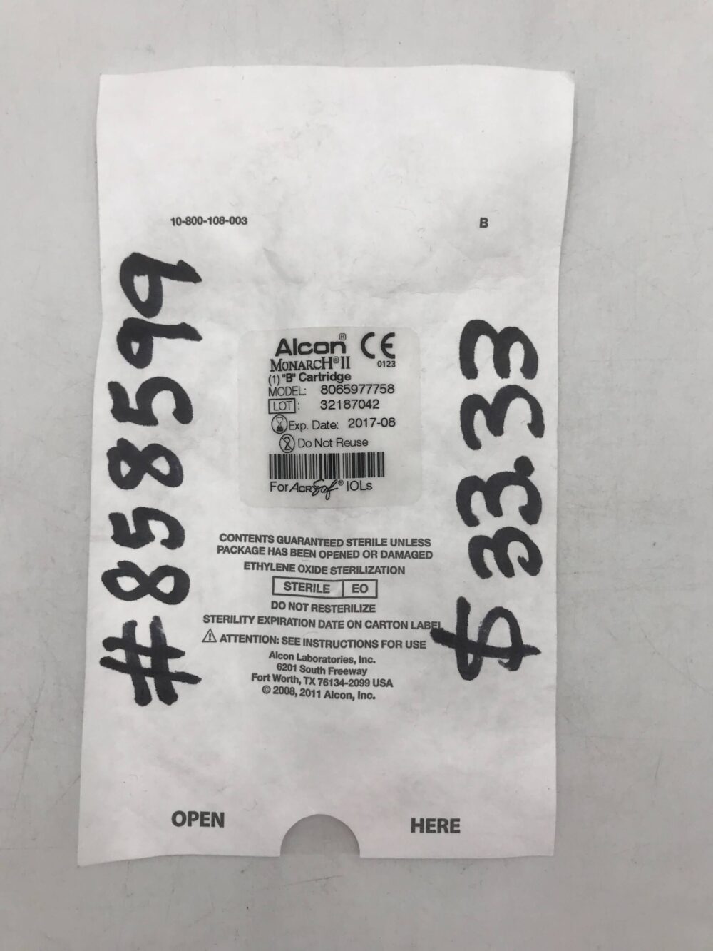 ALCON 8065977758 Monarch II "B" Cartridge (X) - GB TECH USA
