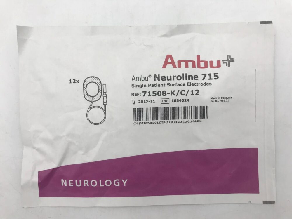 Ambu 71508-K/C/12 Neuroline 715 Single Patient Surface Electrodes (12 ...