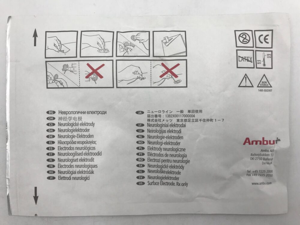 Ambu 71508-K/C/12 Neuroline 715 Single Patient Surface Electrodes (12 ...