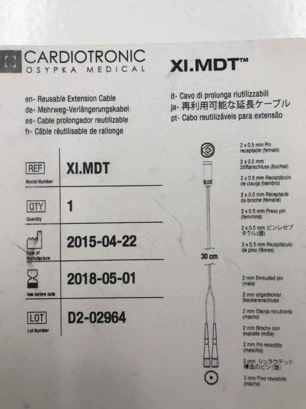 Oscor XI.MDT Reusable Extension Cable 30cm (X) - GB TECH USA