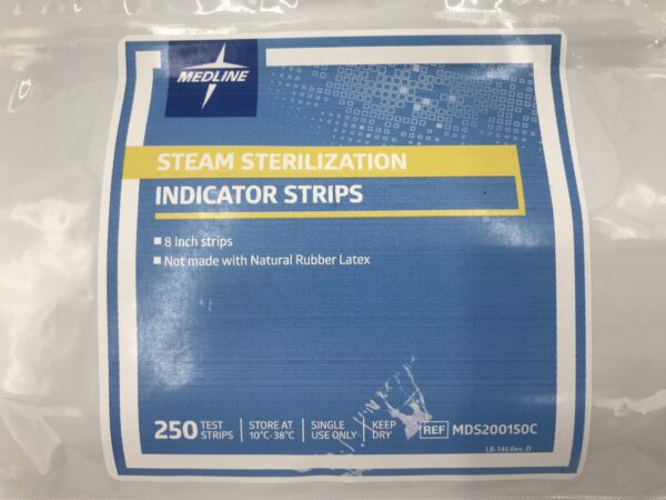 Medline MDS200150C Steam Sterilization Indicator Strips 8in Strips (250 ...