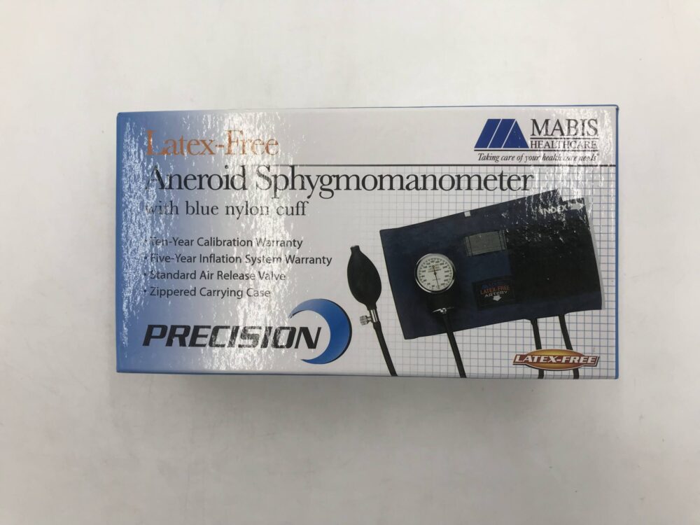 Mabis 09-141-011 Adult Aneroid Sphygmomanometer with Blue Nylon Cuff ...
