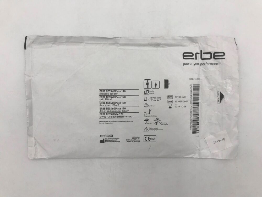 ERBE 20193-070 Nessy Plate 170 Disposable Split Return Electrode (5/Pkg ...