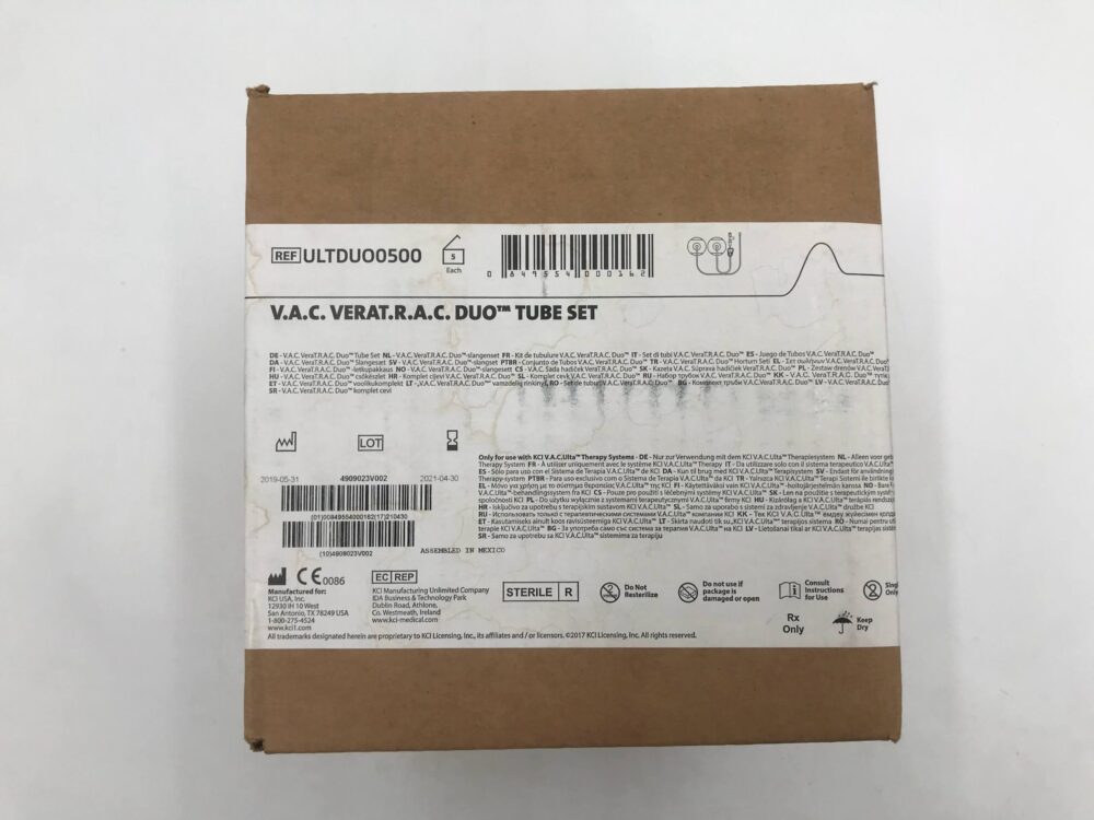 KCI ULTDUO0500 V.A.C. VeraT.R.A.C. Duo Tube Set (5/Case)(X) - GB TECH USA