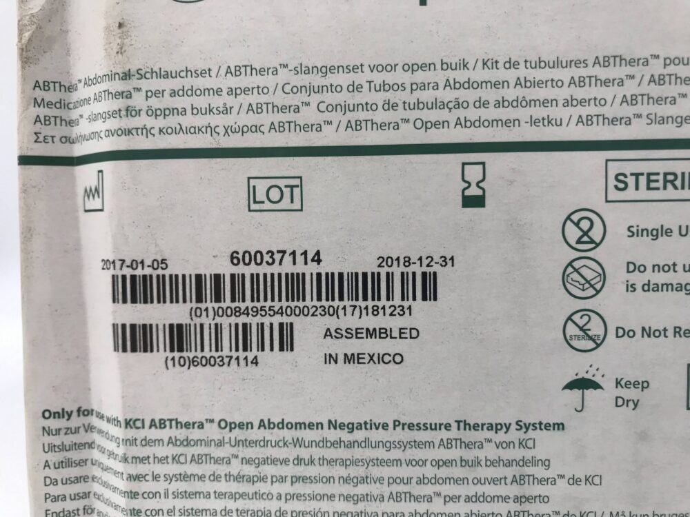 KCI 370642 ABThera Open Abdomen Tubing Set (5/Box) (X) - GB TECH USA