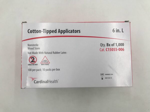 CARDINAL HEALTH C15055-006 Cotton-Tipped Applicators 6in (1000/Box)(X ...