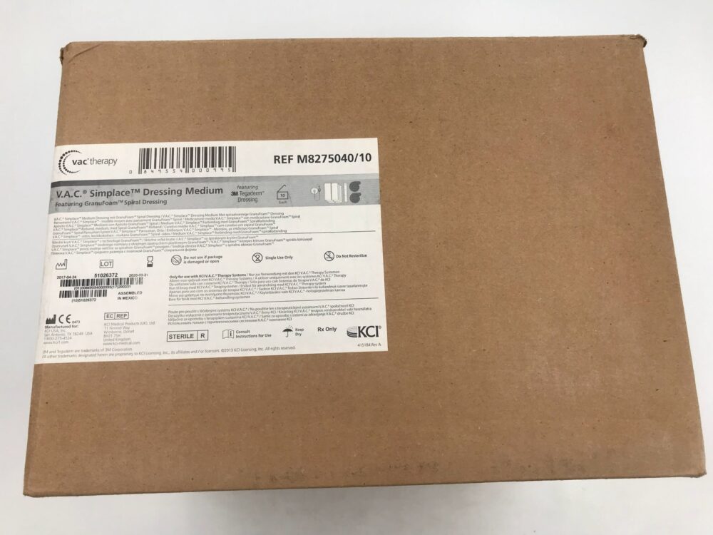 KCI M8275040/10 V.A.C. Simplace Dressing, Medium (10/Case)(X) - GB TECH USA