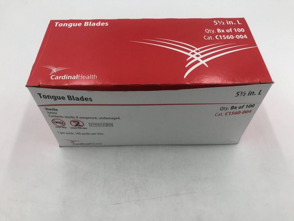 CARDINAL HEALTH C1560-004 Tongue Blades 5 1/2in (100/Box)(X) - GB TECH USA