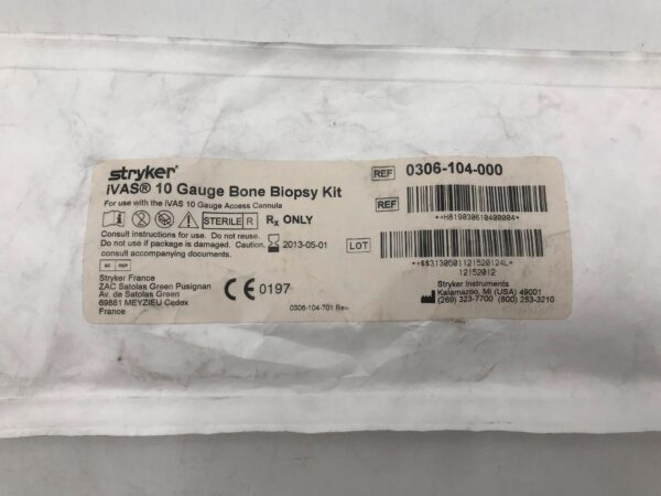 STRYKER 0306-104-000 iVAS Bone Biopsy Kit 10Gauge (X) – GB TECH USA